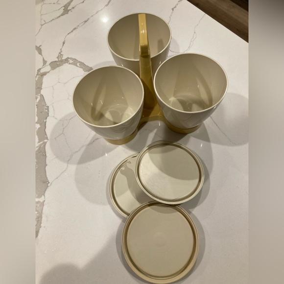 Tupperware | Dining | Vintage Tupperware Condiment 3 Container Serving ...